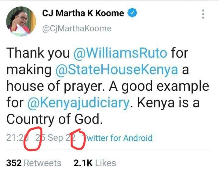 Kenyan chief justice Koome thanks new president Ruto for making official residence ‘a house of ...